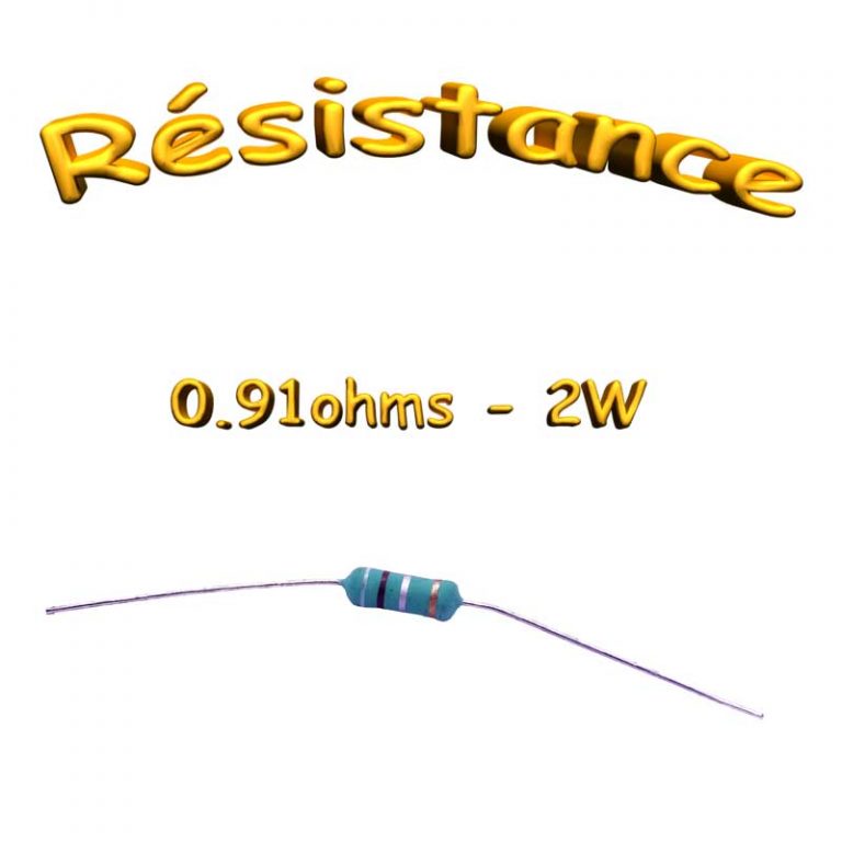 Résistance métallique 0,91ohm - 5% - 2w - 3,5x10mm - THT